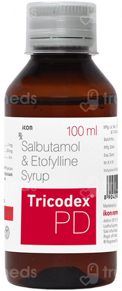 Tricodex Pd Syrup 100ml - Uses, Side Effects, Dosage, Price | Truemeds