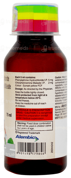 Wikoryl Af Syrup 75ml - Uses, Side Effects, Dosage, Price | Truemeds