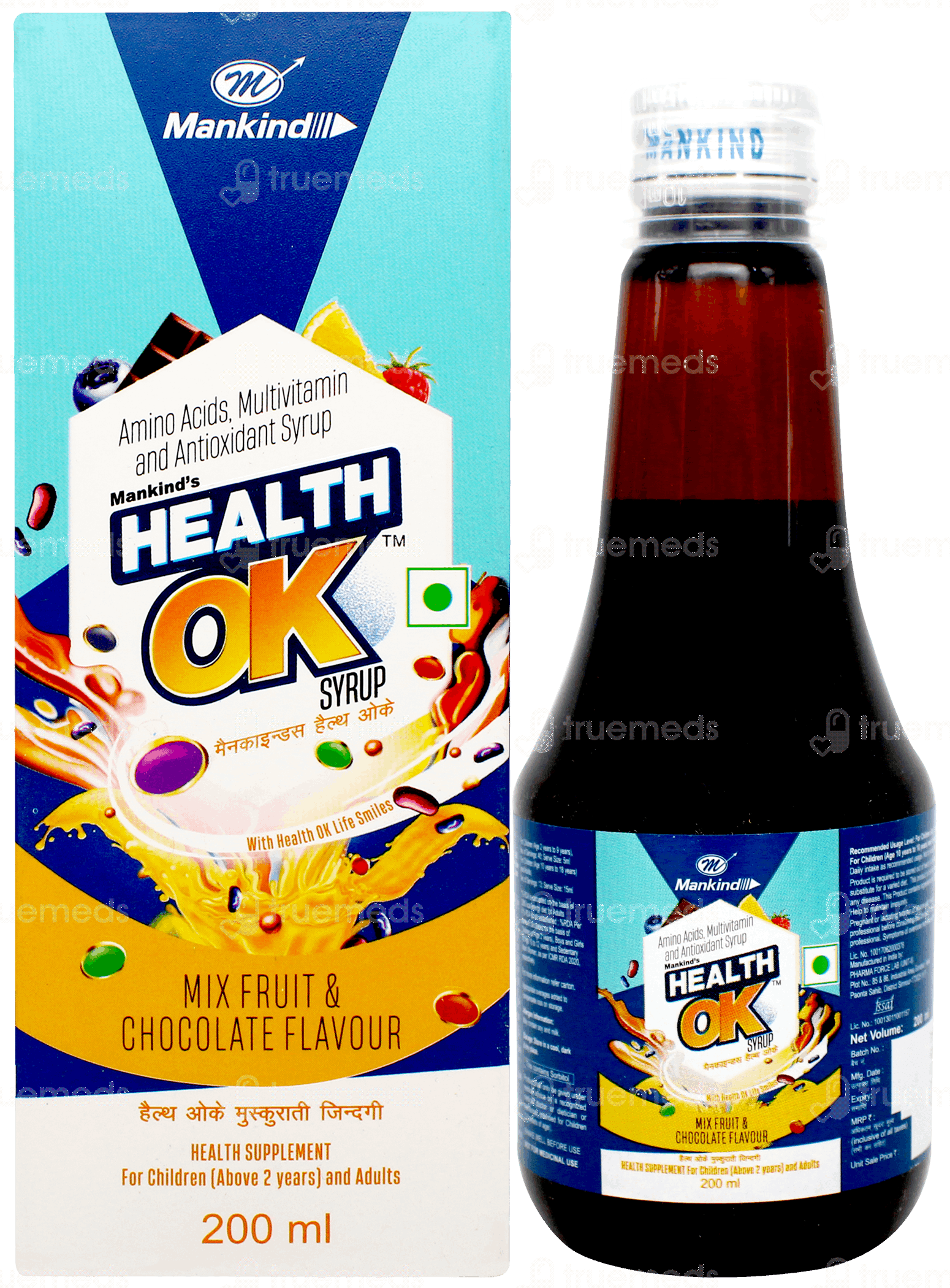 Health Ok Mix Fruit Chocolate Flavour Syrup 200ml - Uses, Side Effects ...