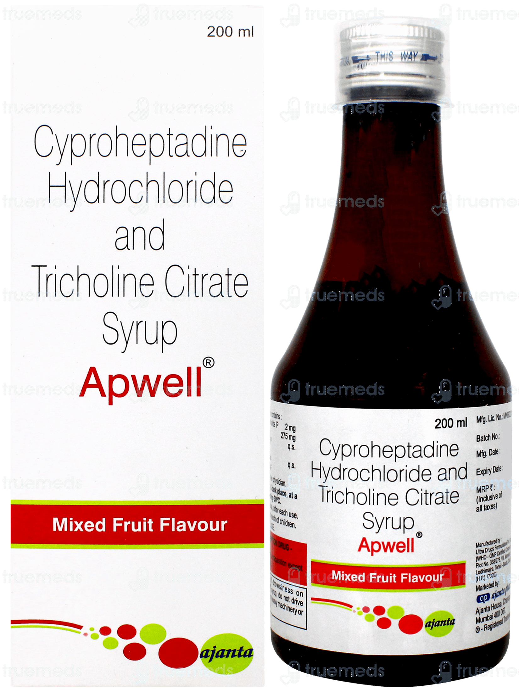 Apwell Mixed Fruit Flavour Syrup 200ml - Uses, Side Effects, Dosage ...