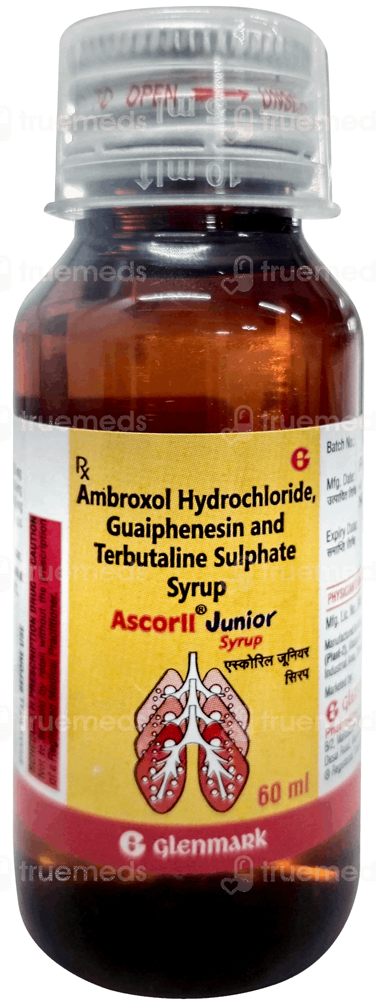 Ascoril Junior Syrup 60ml - Uses, Side Effects, Dosage, Price | Truemeds
