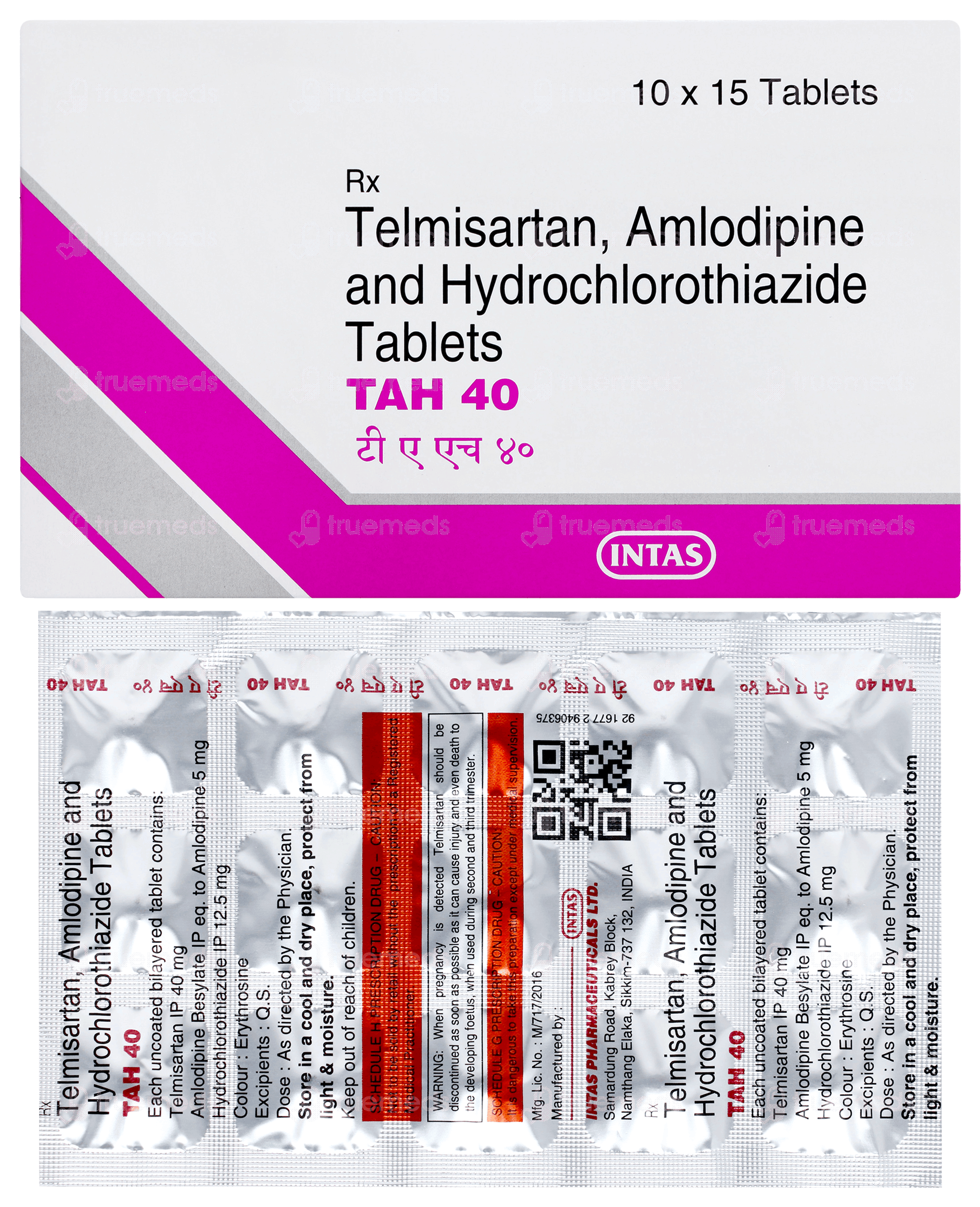 Tah 40/5/12.5 MG | Order Tah 40/5/12.5 MG Tablet Online at Truemeds