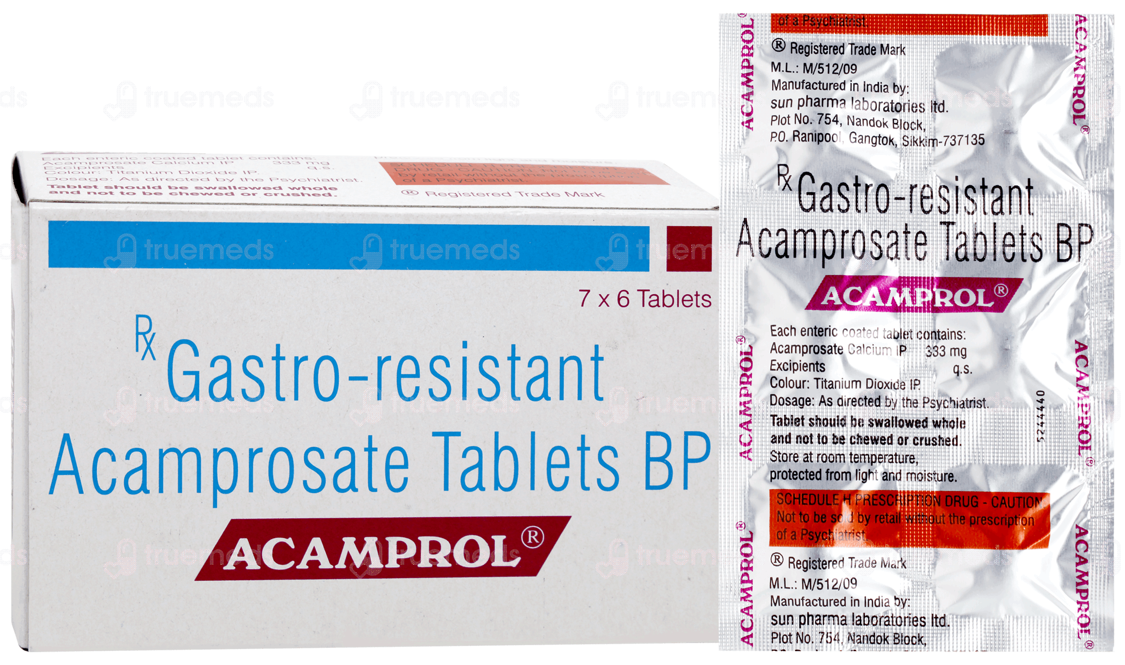 Acamprol 333 MG | Order Acamprol 333 MG Tablet Online at Truemeds