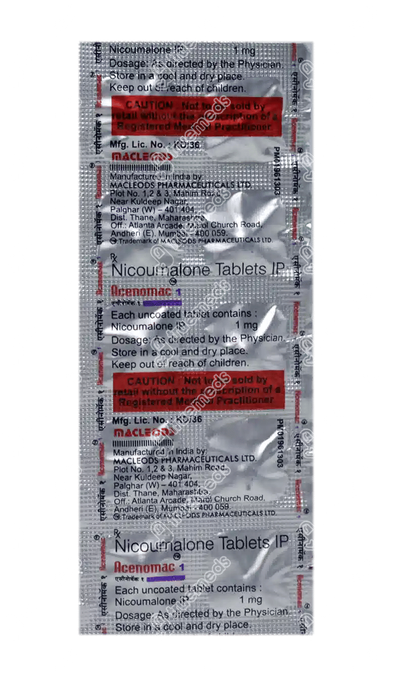 Acenomac 1 Mg Tablet 10 - Uses, Side Effects, Dosage, Price | Truemeds
