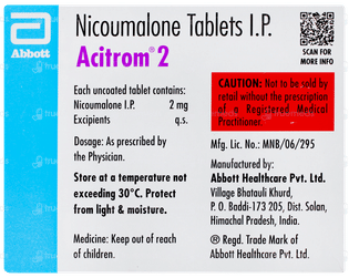 Acitrom 2 MG | Order Acitrom 2 MG Tablet Online at Truemeds