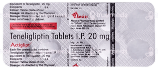 Actiglipt 20 Mg Tablet 10 - Uses, Side Effects, Dosage, Price | Truemeds