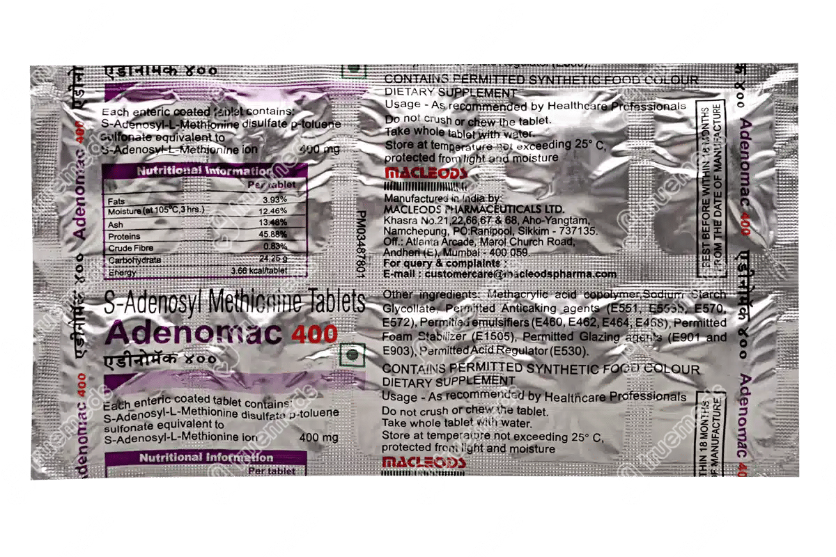 Adenomac 400 MG | Order Adenomac 400 MG Tablet Online at Truemeds