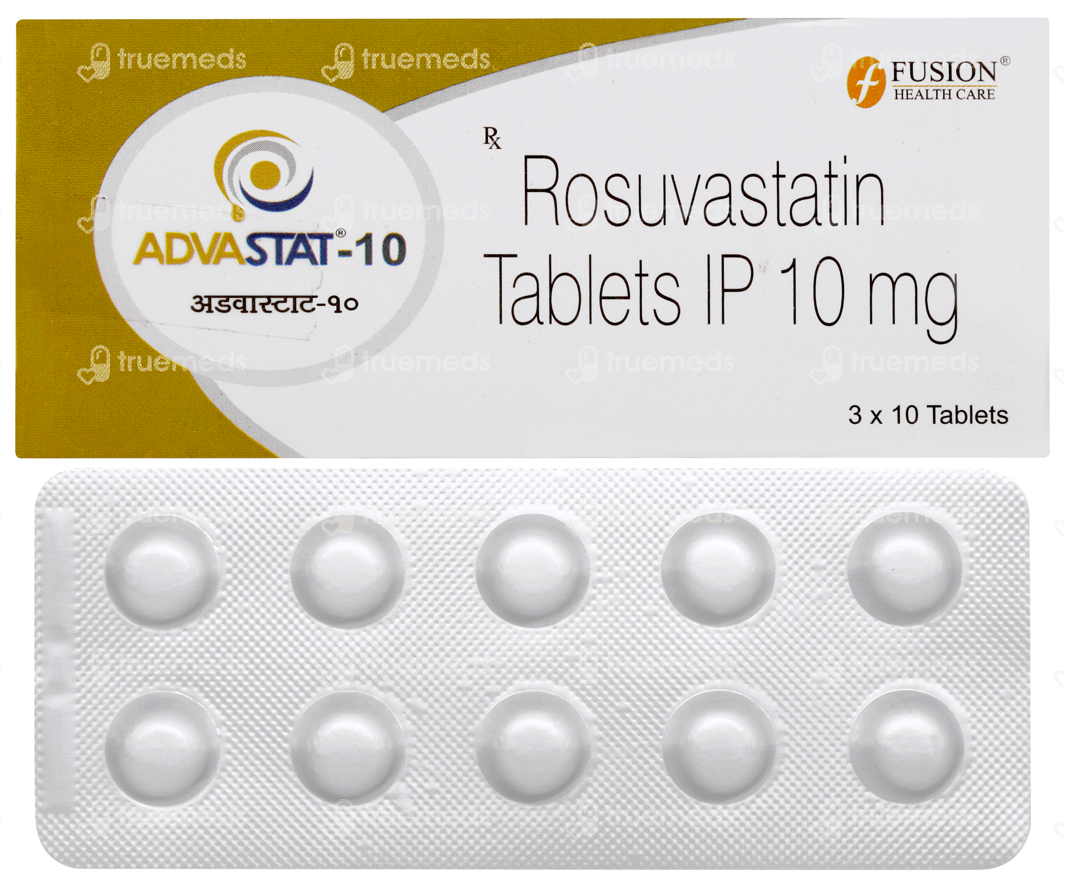 Advastat 10 Mg Tablet 10 - Uses, Side Effects, Dosage, Price | Truemeds