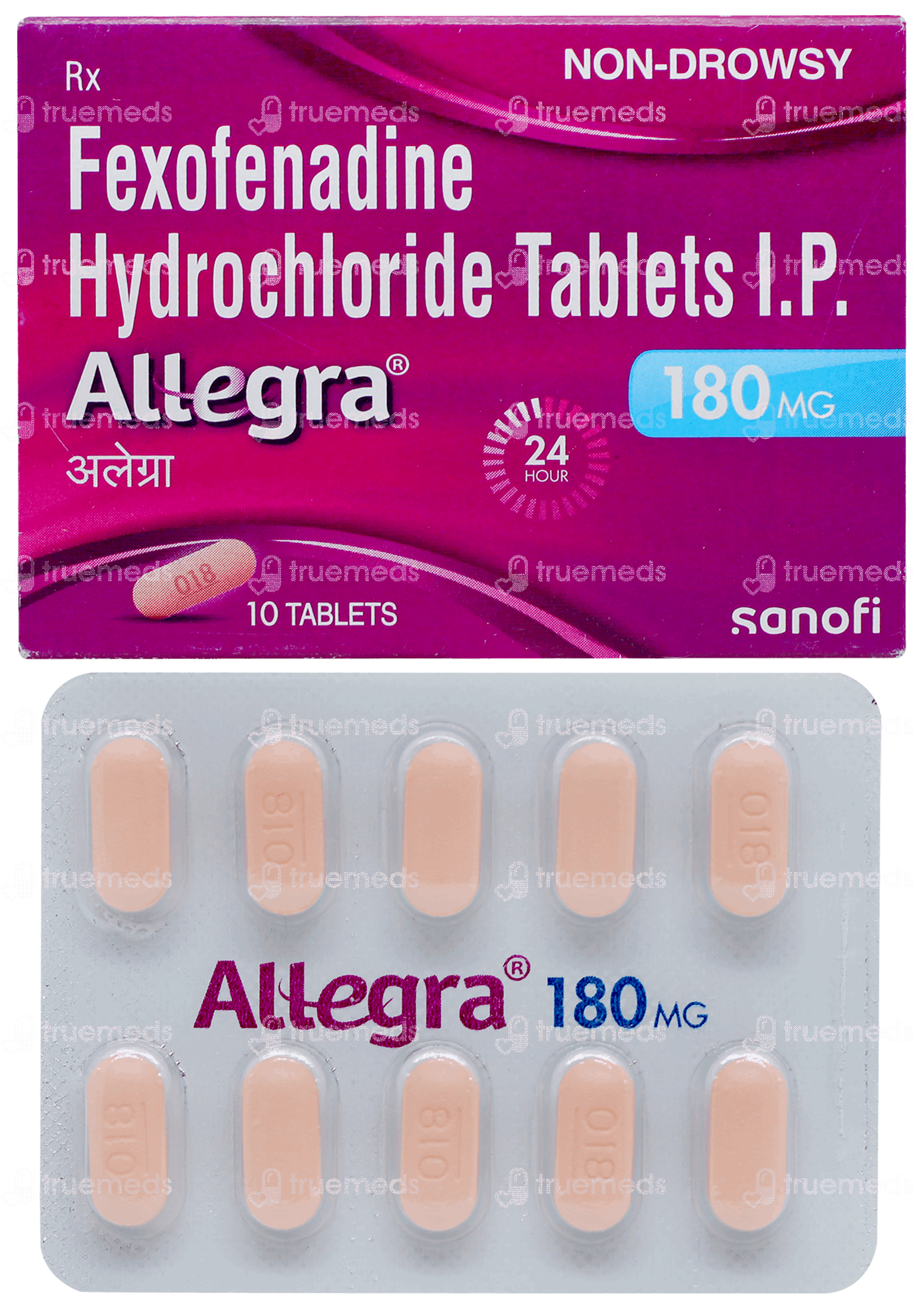 Allegra 180mg Tablet – Allergy Relief for Runny Nose & Skin Allergies