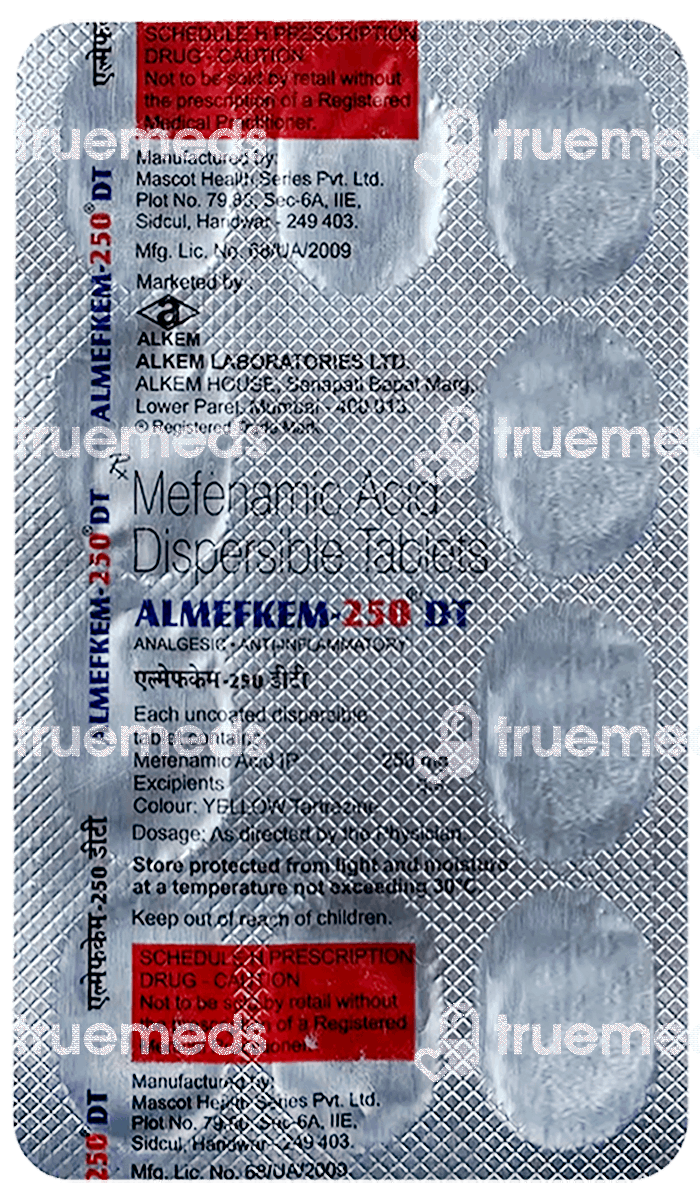 Mefzen 250 Mg Tablet 10 - Uses, Side Effects, Dosage, Price | Truemeds