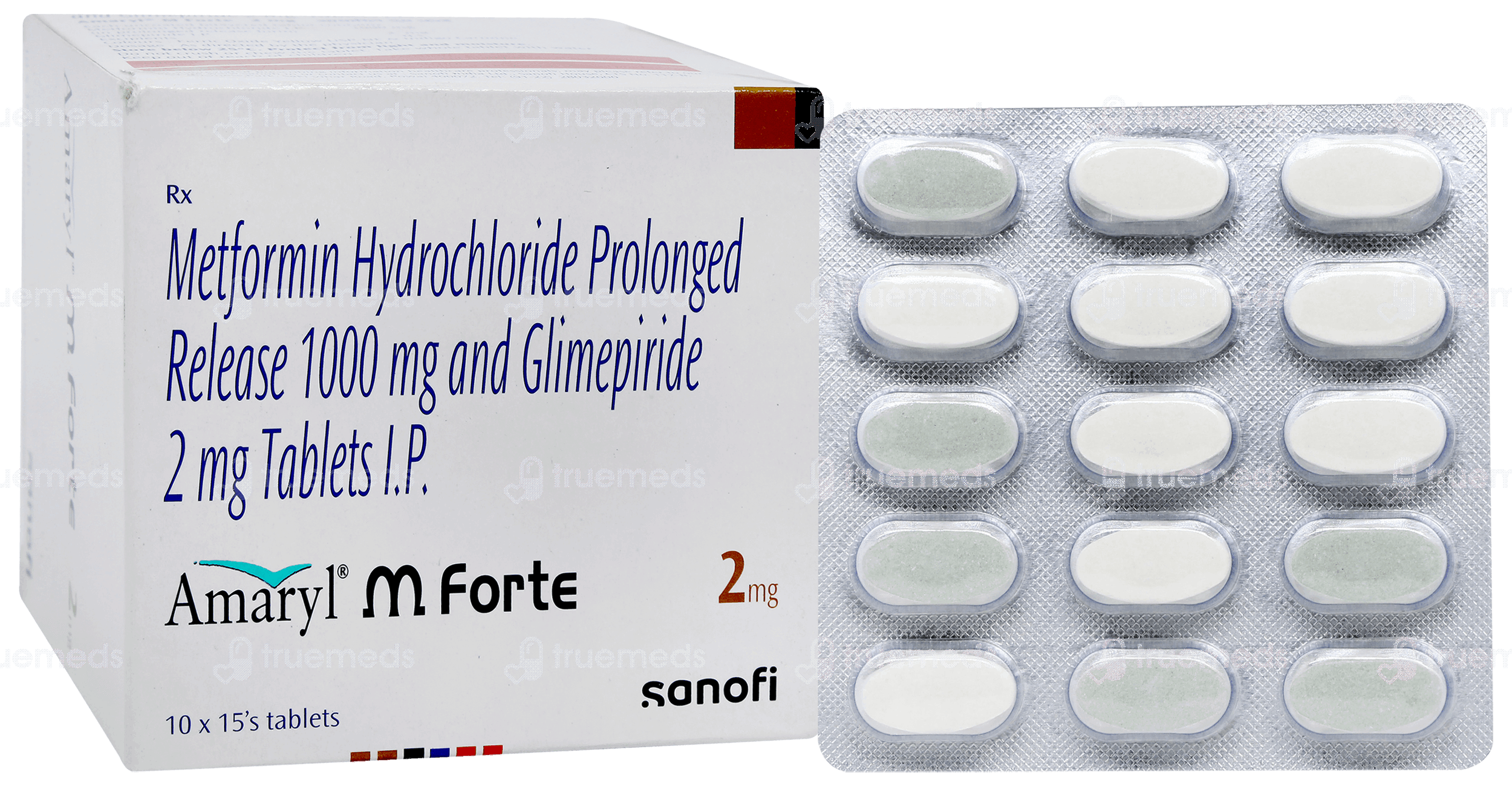 Amaryl M Forte 2mg Tablet 15: Uses, Side Effects, Price & Substitutes