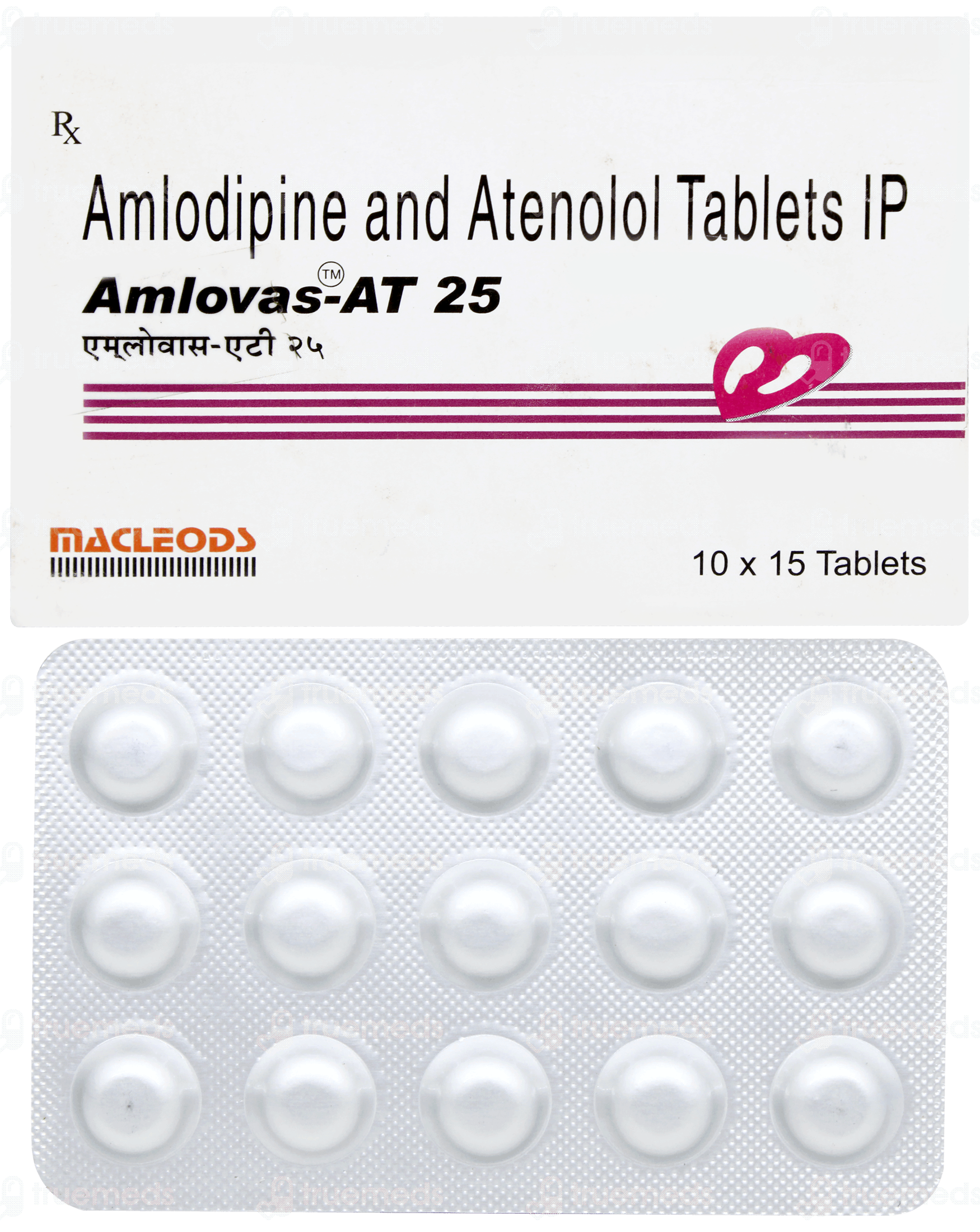 Amlovas At 25 Tablet 15: Uses, Side Effects, Price & Substitutes