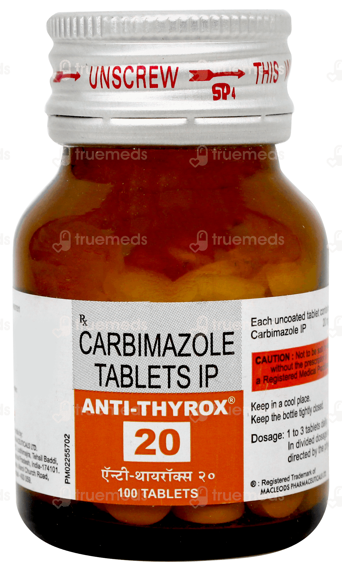 Anti Thyrox 20 Mg Tablet 100 - Uses, Side Effects, Dosage, Price | Truemeds