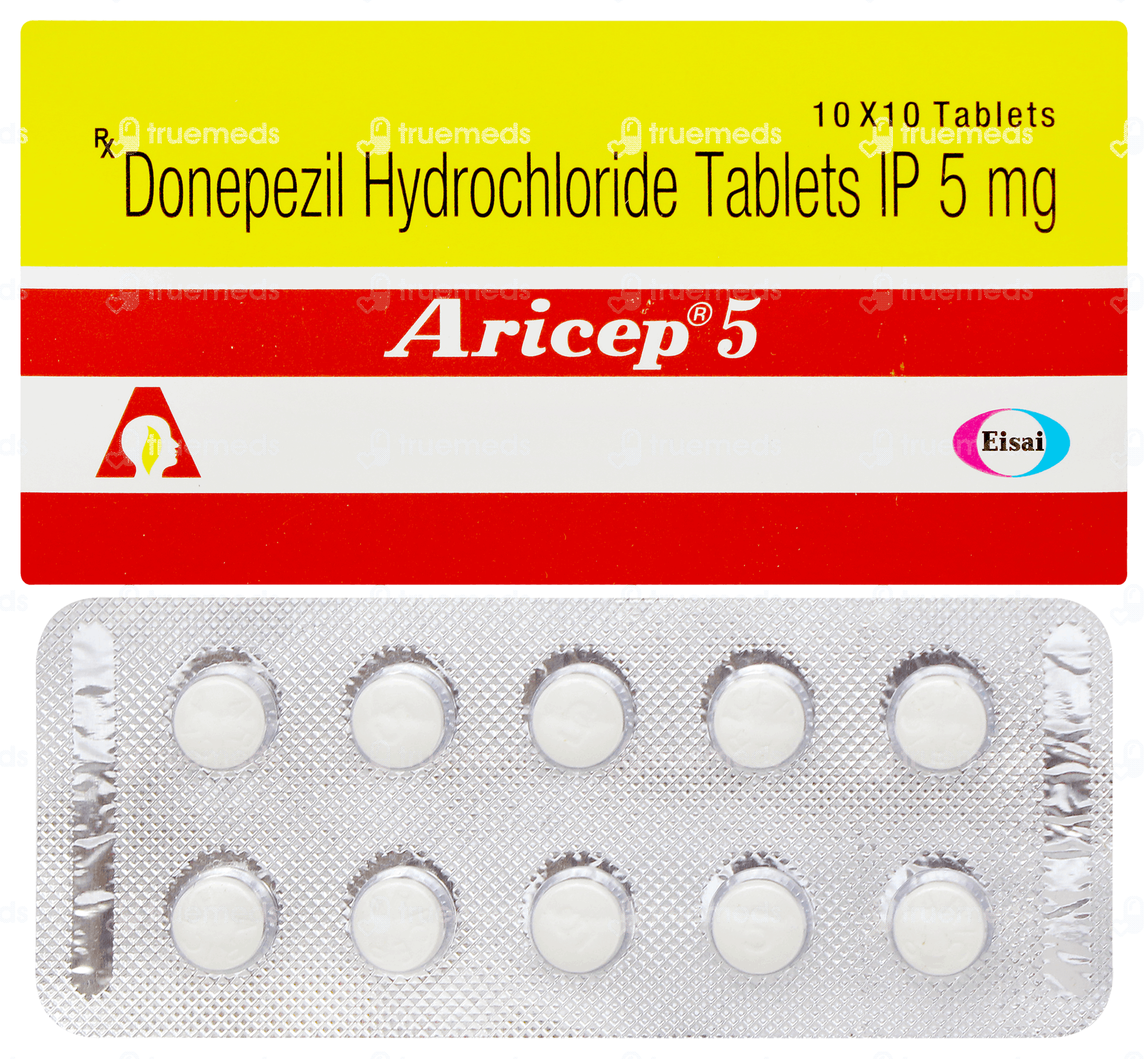 Aricep 5 Mg Tablet 10 - Uses, Side Effects, Dosage, Price | Truemeds
