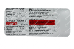 Atenex 25 MG Tablet 14 - Uses, Side Effects, Dosage, Price | Truemeds