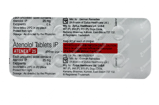 Atenex 25 MG | Order Atenex 25 MG Tablet Online at Truemeds