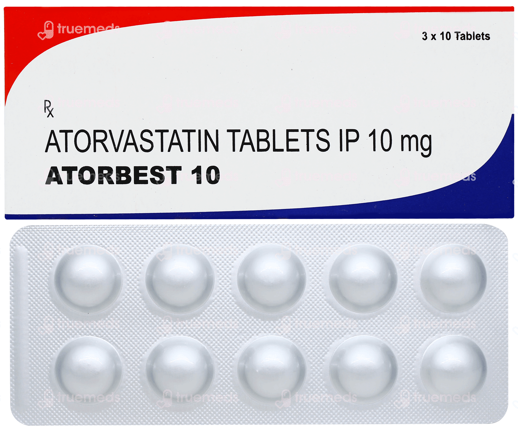 Atorbest 10 Mg Tablet 10 - Uses, Side Effects, Dosage, Price | Truemeds