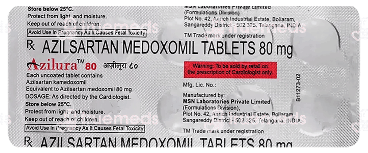 Azilura 80 MG Tablet | Order Azilura 80 MG Tablet 10 Online at Truemeds