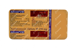 Azivent 250 MG Tablet 10 - Uses, Side Effects, Dosage, Price | Truemeds