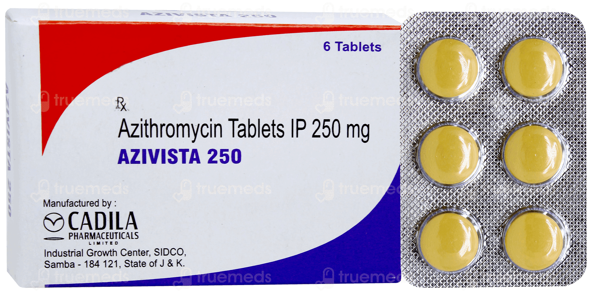 Azivista 250 Mg Tablet 6 - Uses, Side Effects, Dosage, Price | Truemeds