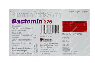 Bactomin 375 Mg Tablet 10 - Uses, Side Effects, Dosage, Price | Truemeds