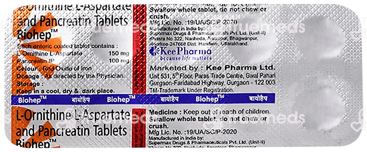 Biohep 100150 Mg Tablet 10 - Uses, Side Effects, Dosage, Price | Truemeds