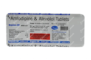 Biopress Am 505 Mg Tablet 10 - Uses, Side Effects, Dosage, Price | Truemeds