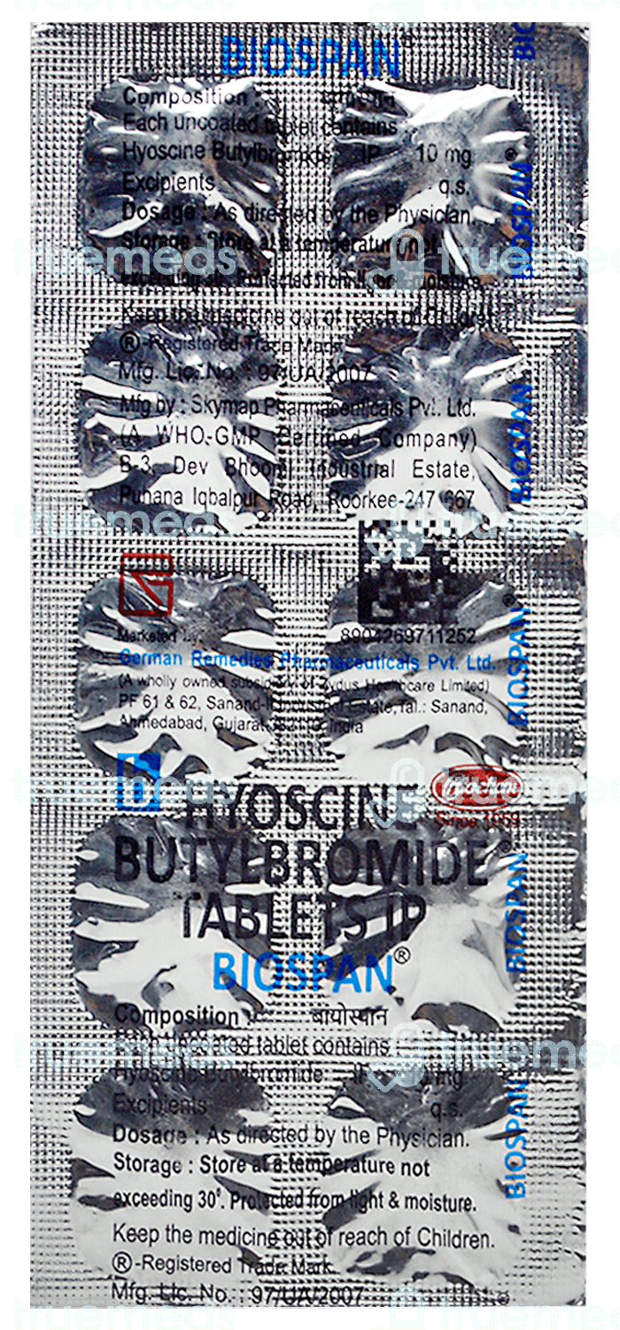 Buscopan 10 MG | Order Buscopan 10 MG Tablet Online at Truemeds