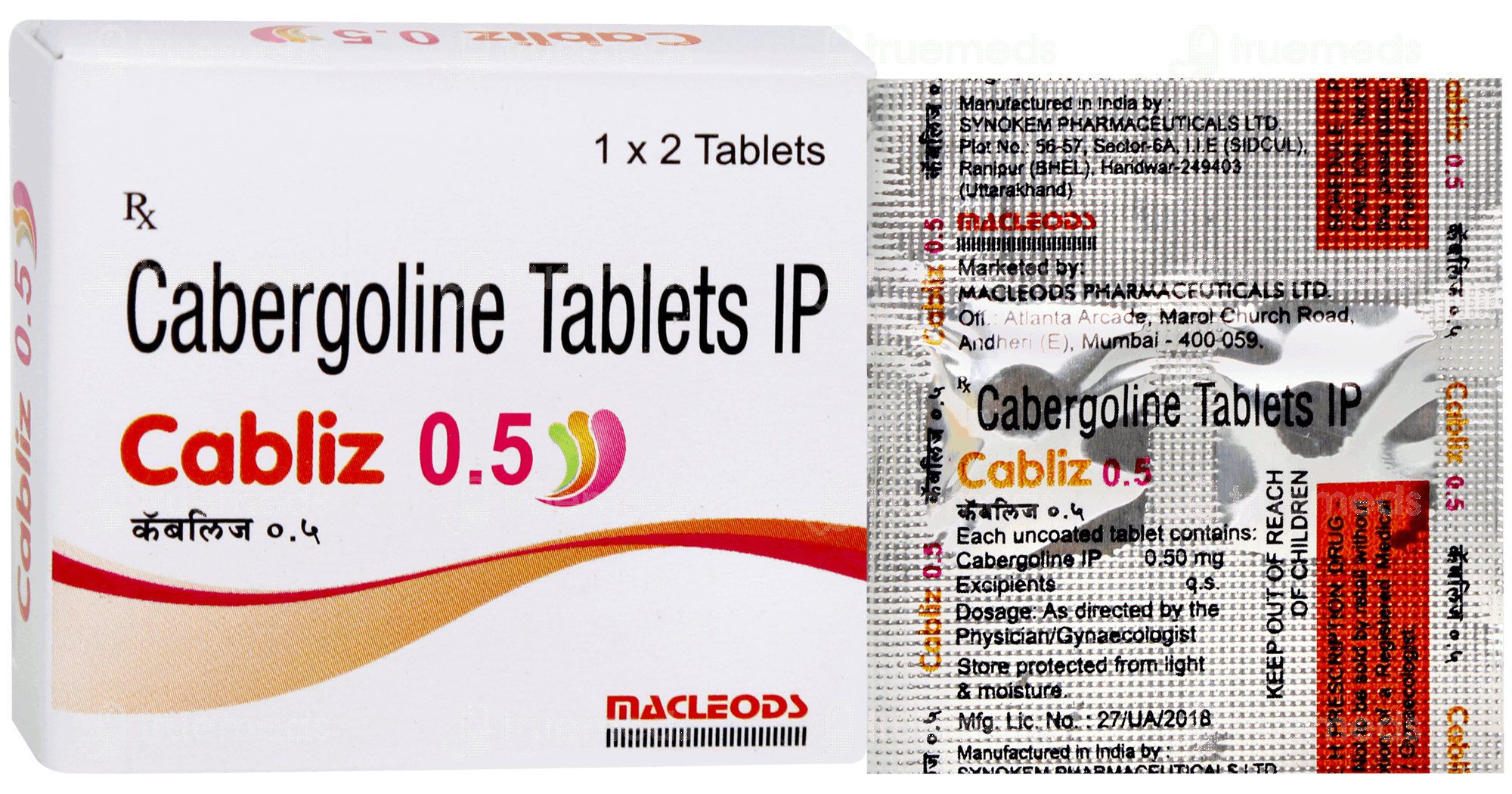Cabliz 0.5 MG | Order Cabliz 0.5 MG Tablet Online at Truemeds
