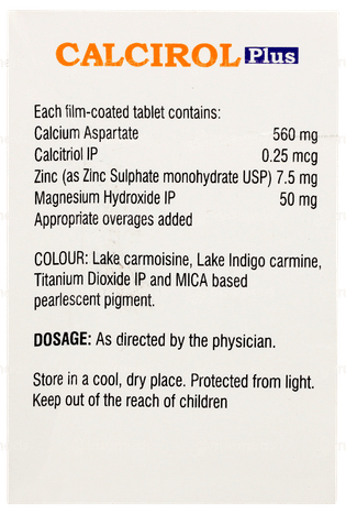 Calcirol Plus Tablet 10 - Uses, Side Effects, Dosage, Price | Truemeds
