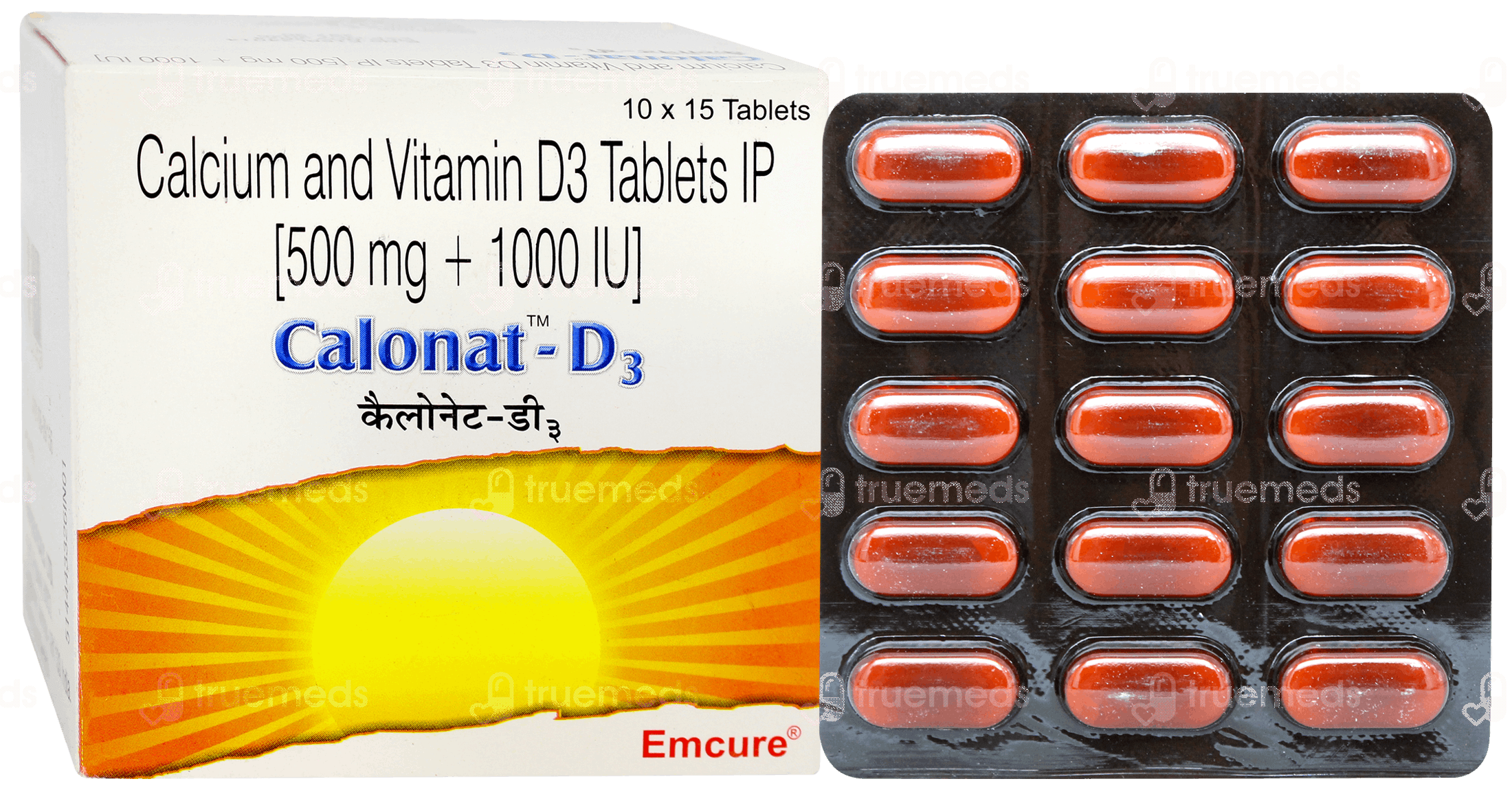 Calonat D3 500 Mg1000 Iu Tablet 15 - Uses, Side Effects, Dosage, Price ...