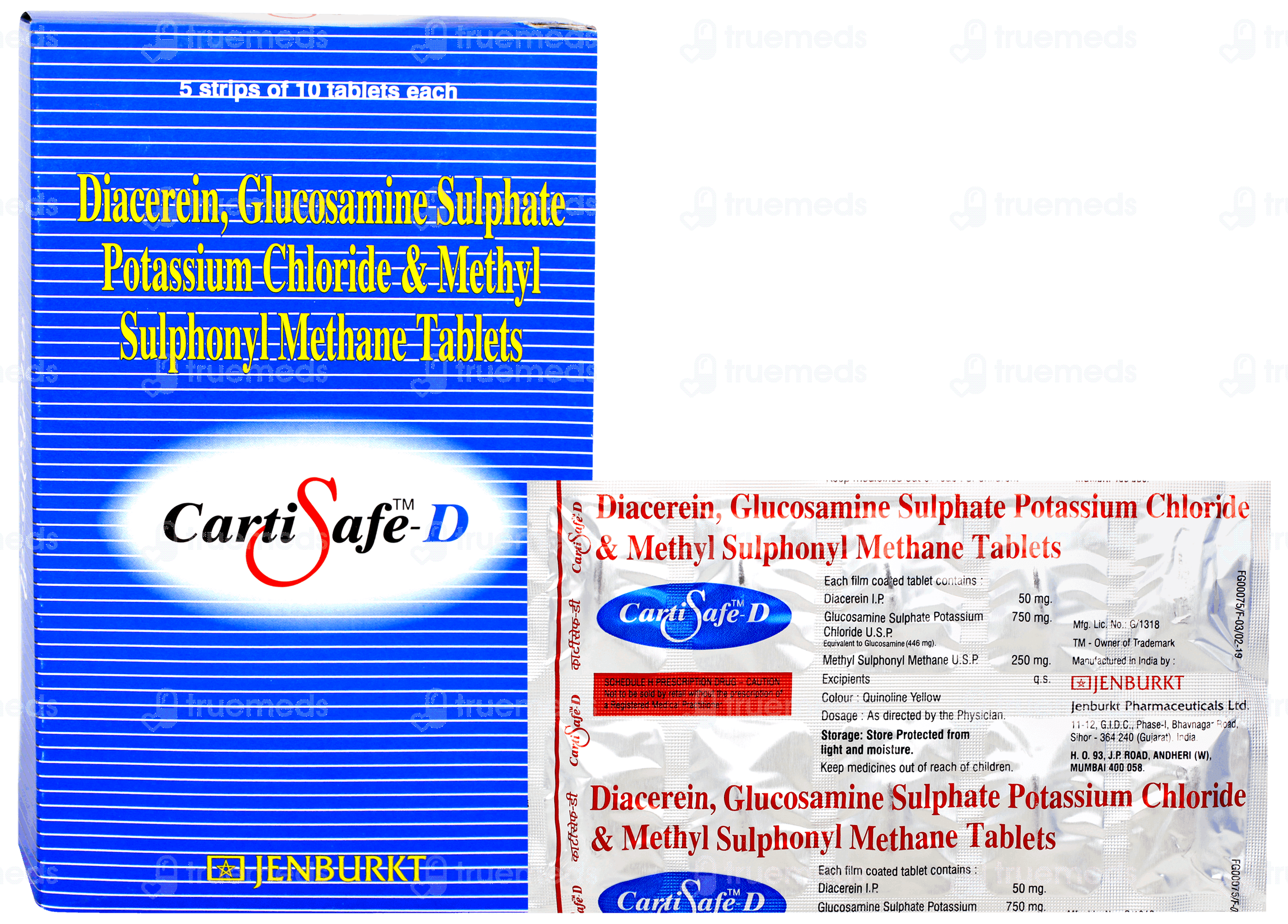 Cartisafe D 750/50/250 MG | Order Cartisafe D 750/50/250 MG Tablet ...