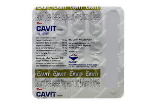 New Cavit Tablet 15 - Uses, Side Effects, Dosage, Price | Truemeds