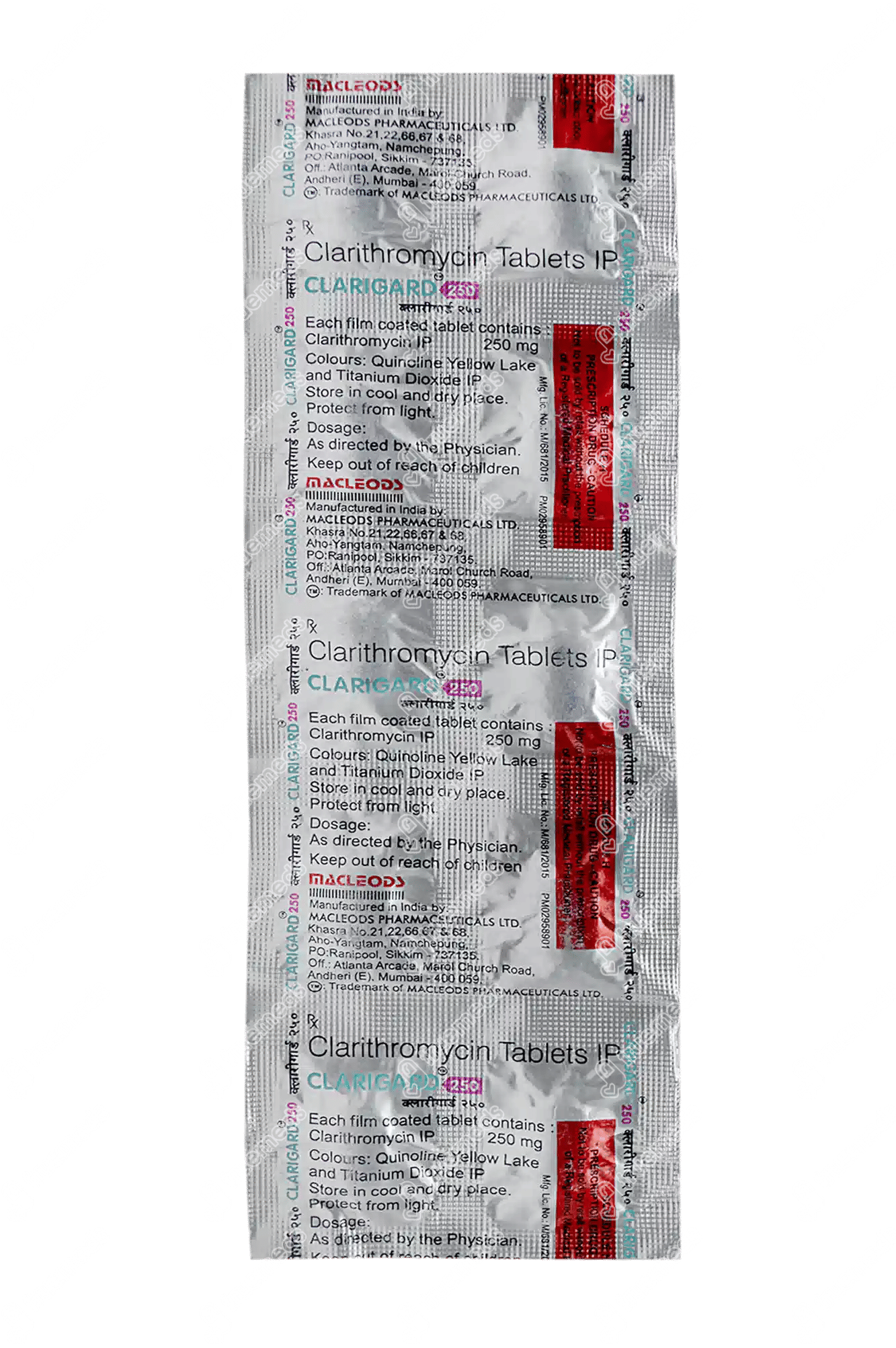 Clarigard 250 MG | Order CLARIGARD 250 MG Tablet 10 Online at Truemeds