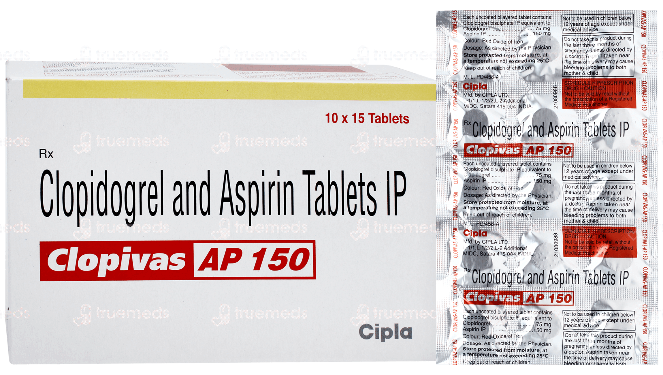 Clopivas Ap 150/75 MG | Order Clopivas Ap 150/75 MG Tablet Online at ...