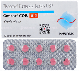 Concor Cor 25 Mg Tablet 10 - Uses, Side Effects, Dosage, Price | Truemeds