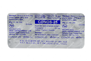 Conos 25 Mg Tablet 10 - Uses, Side Effects, Dosage, Price | Truemeds