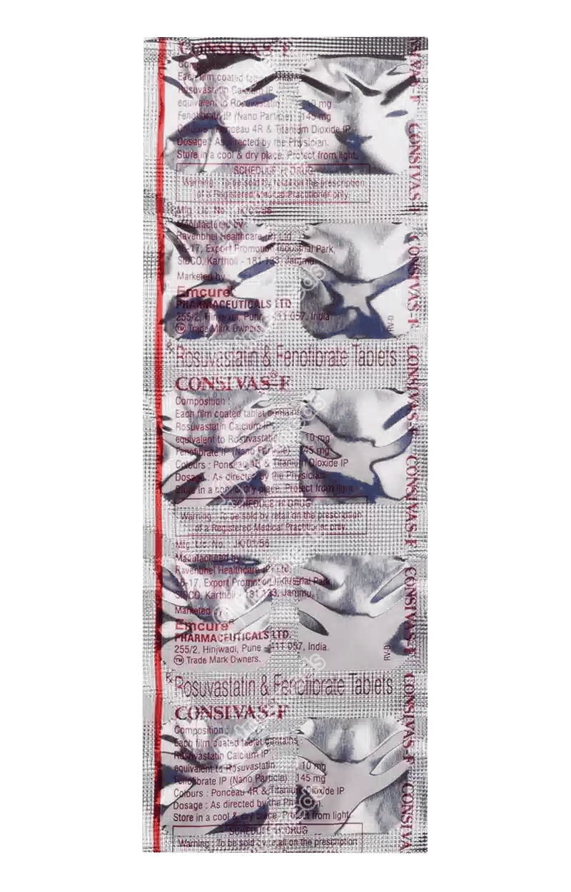 Consivas F 10/145mg Tablet 10: Uses, Side Effects, Price & Substitutes