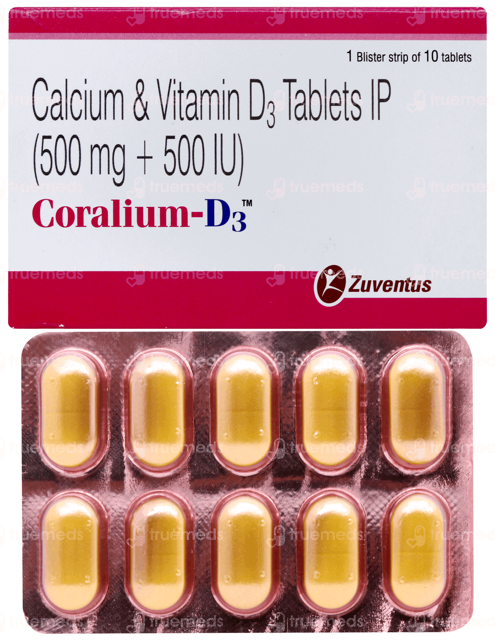 Coralium D3 500 Mg/500iu | Order Coralium D3 500 Mg/500iu Tablet Online ...