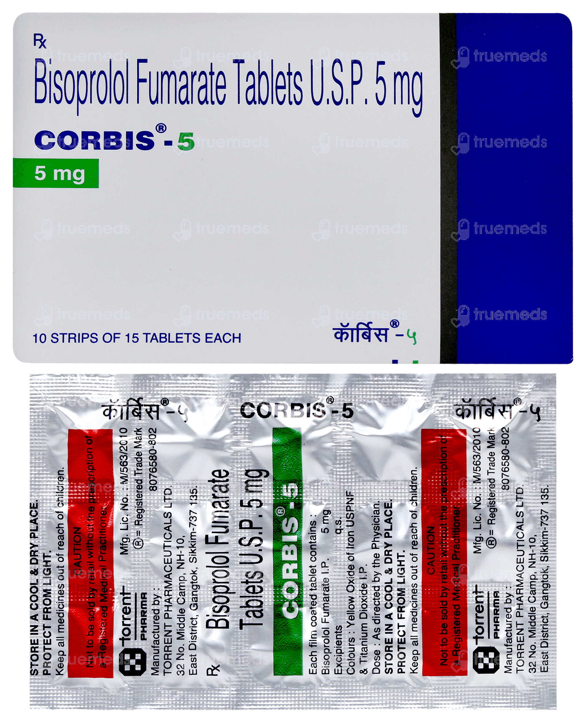Buy Corbis 5 MG Strip Of 15 Tablets Online at Truemeds