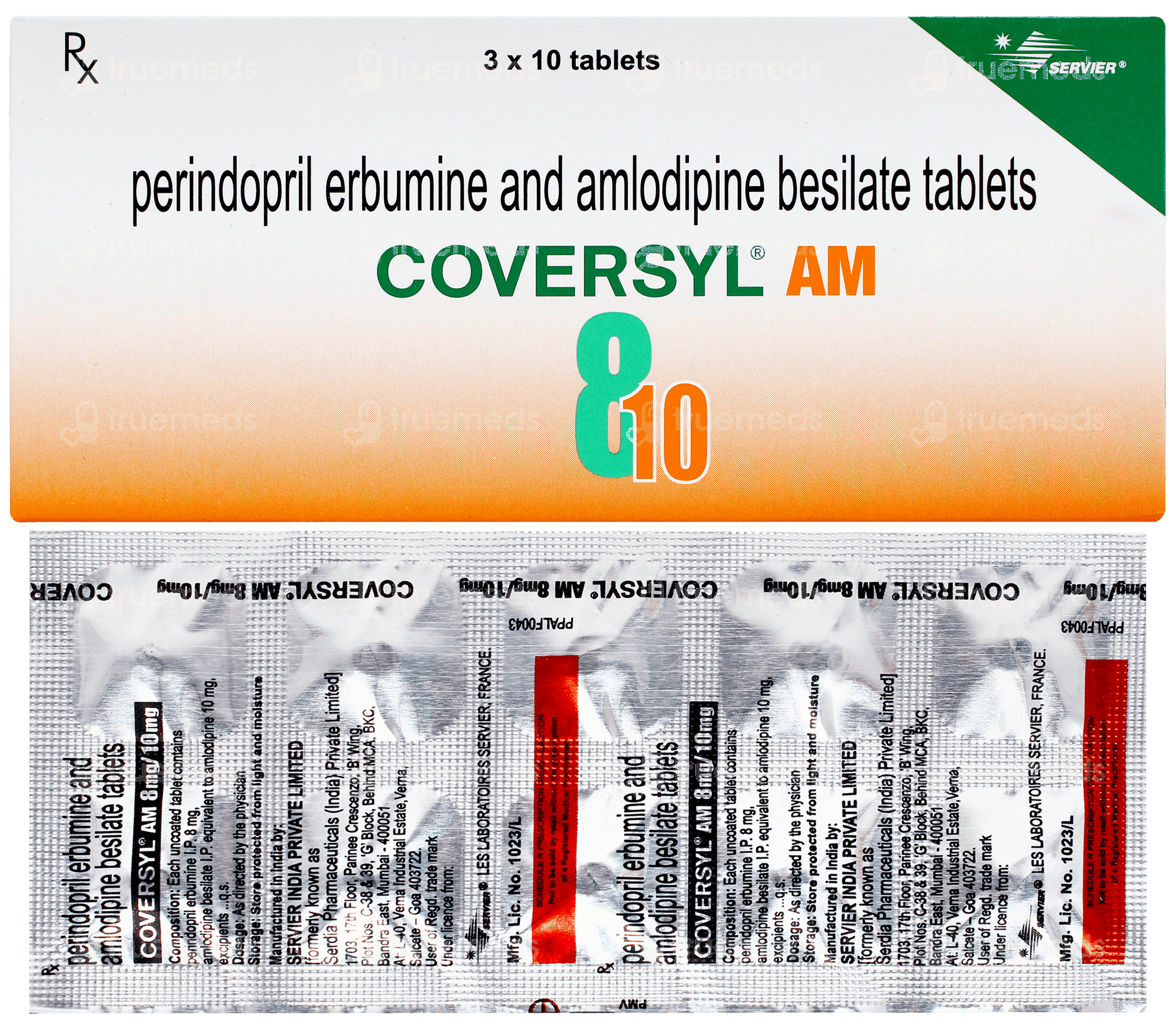 Coversyl Am 10/8 MG | Order Coversyl Am 10/8 MG Tablet Online at Truemeds
