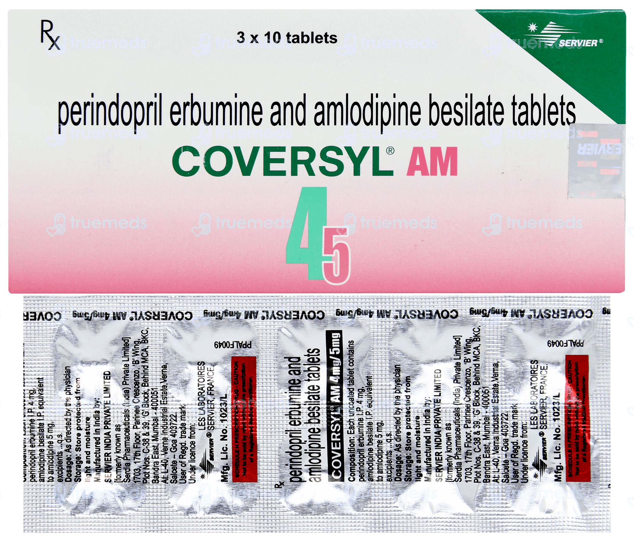 Coversyl Am 5/4 MG Tablet | Order COVERSYL AM 5/4 MG Tablet 10 Online at Truemeds