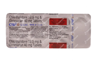 Ctd O 12.5/40 Tablet: Uses, Side Effects, Price & Substitutes