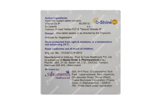 D Shine 60000 Iu Tablet 4 - Uses, Side Effects, Dosage, Price | Truemeds
