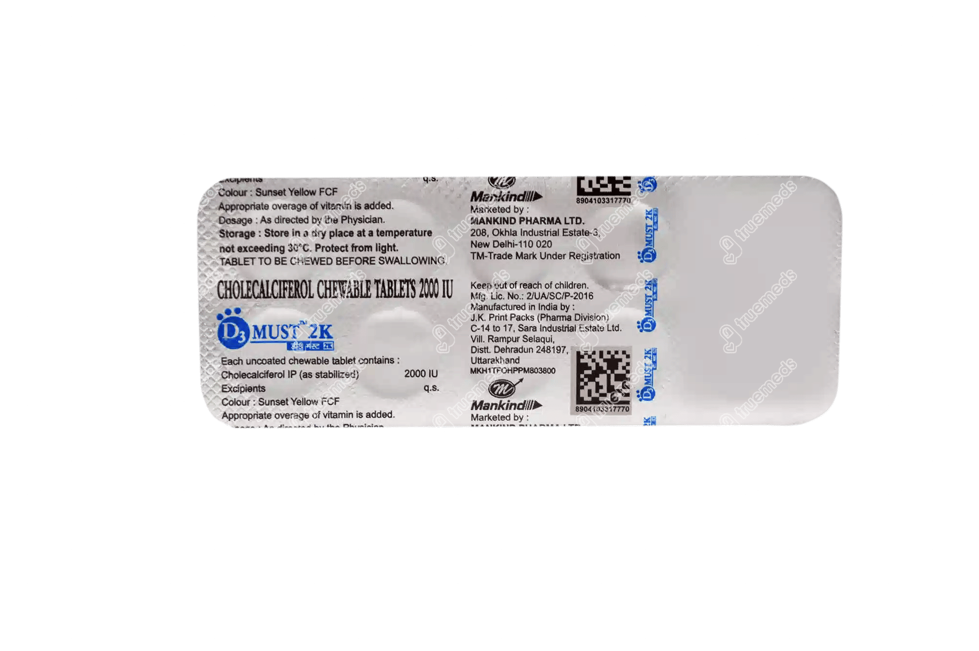 D3 Must 2000 IU | Order D3 Must 2000 IU Tablet Online at Truemeds