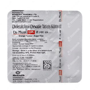 D3 Must 60000 IU | Order D3 Must 60000 IU Tablet Online at Truemeds