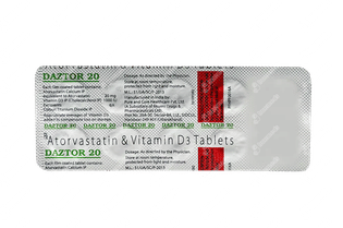 Daztor 20 Mg/1000iu | Order Daztor 20 Mg/1000iu Tablet Online at Truemeds