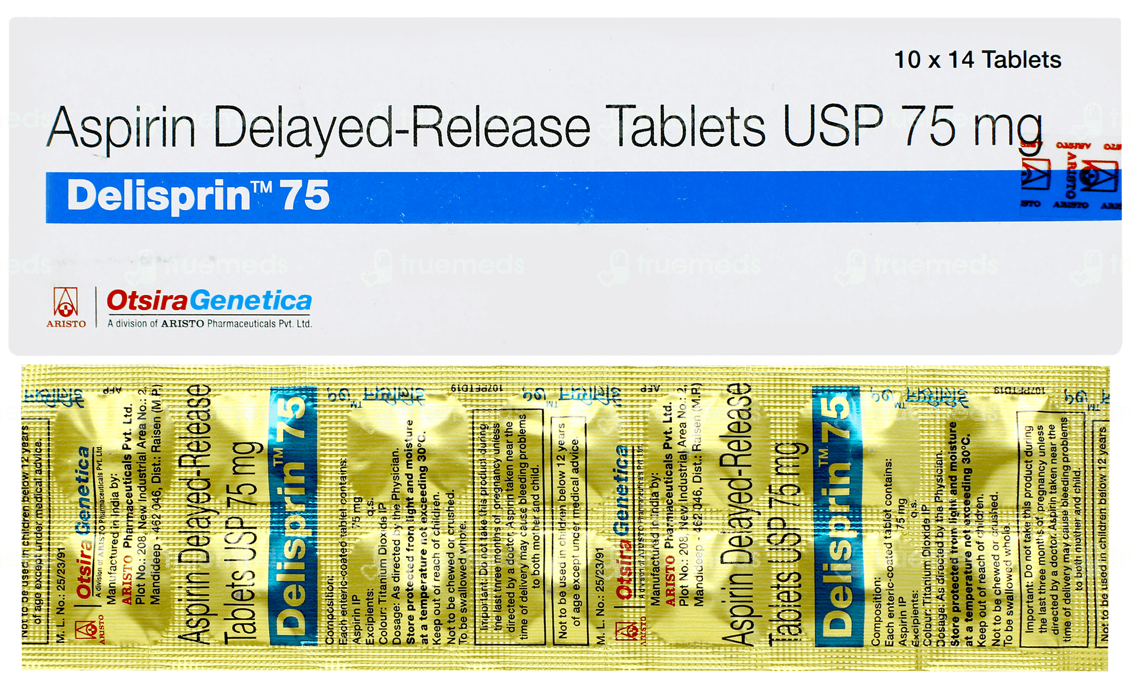 Delisprin 75 MG | Order Delisprin 75 MG Tablet Online at Truemeds