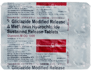 Dianorm M Od 1000 Tablet: Uses, Side Effects, Price & Substitutes
