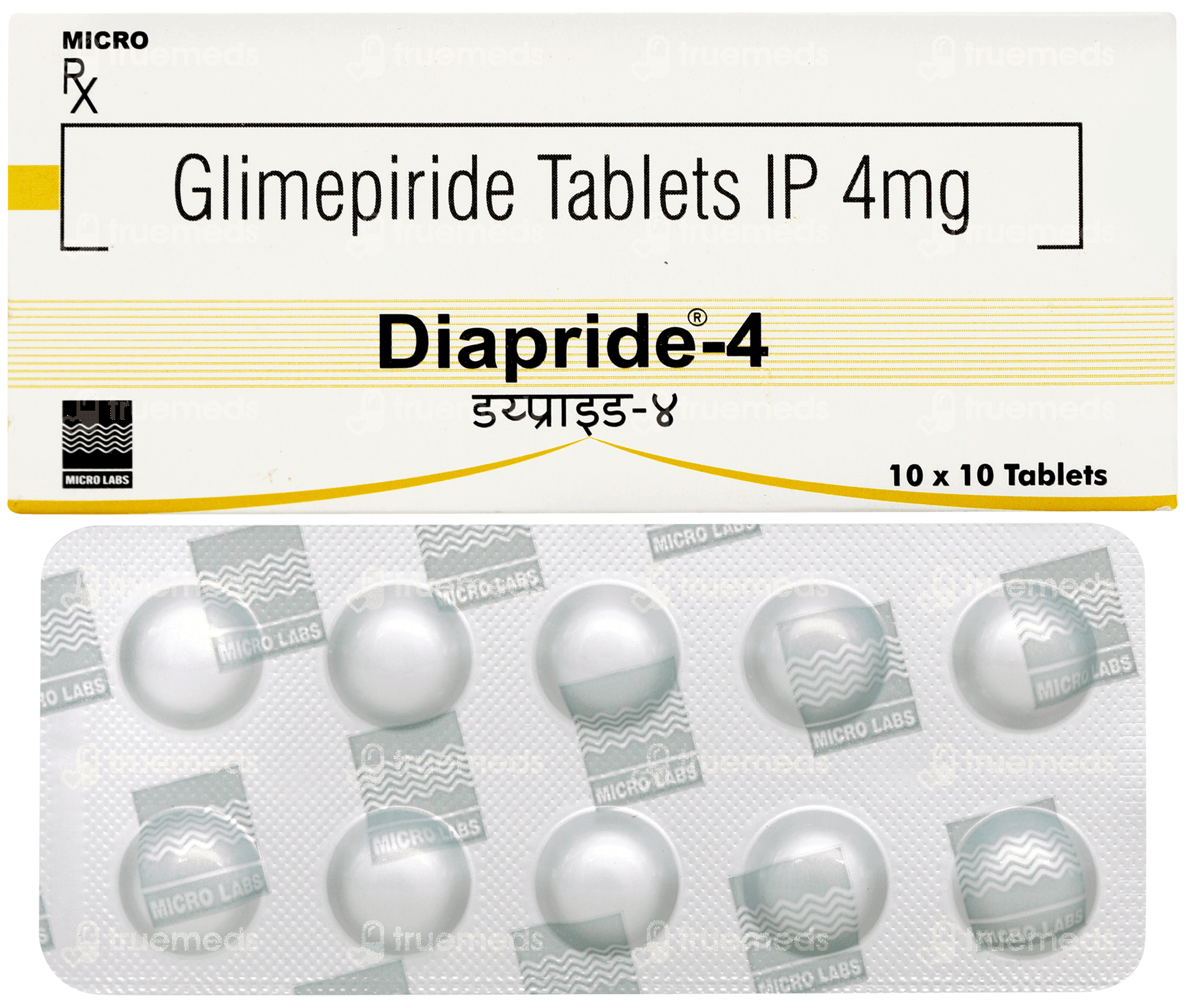 Diapride 4 Tablet 10: Uses, Side Effects, Price & Substitutes